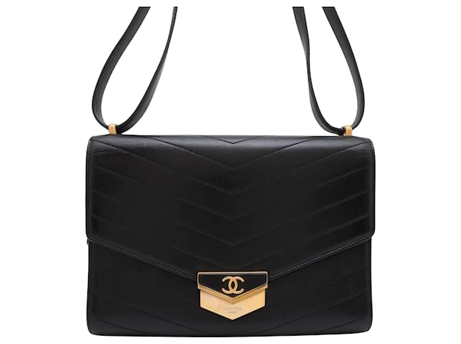 Chanel V-Stich Black Leather ref.1733169 - Joli Closet