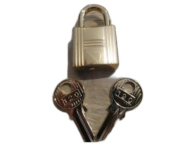 Hermès gold-plated steel padlock NEW for Kelly, Birkin bag, Gold ...
