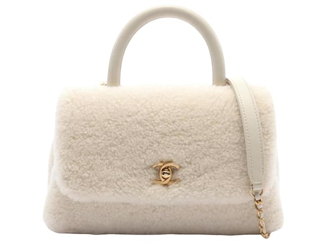 Chanel Coco Handle White Wool ref.JC1735757 (Sold) - Joli Closet