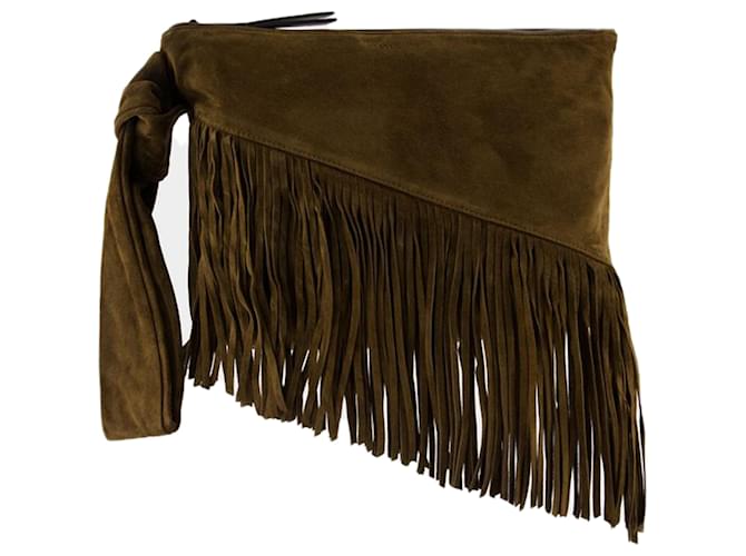 Faro Gd Pouch - Isabel Marant - Leather - Metallic Pony-style calfskin ...