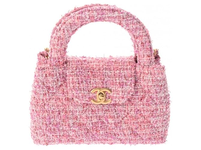 Chanel Matelasse Pink Tweed Handbag ref.1746379 - Joli Closet