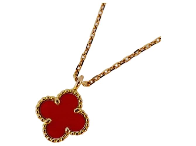 Van Cleef & Arpels Sweet Alhambra Necklace Red Pink gold ref.1748534 ...