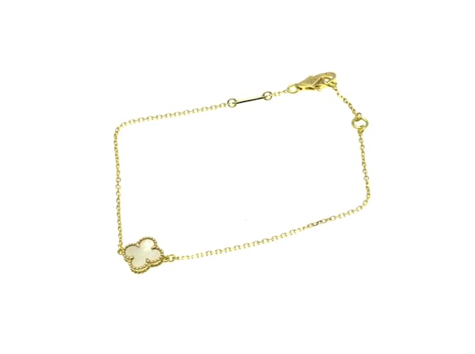 Van Cleef & Arpels Sweet Alhambra Charm Bracelet Golden Yellow gold ref ...