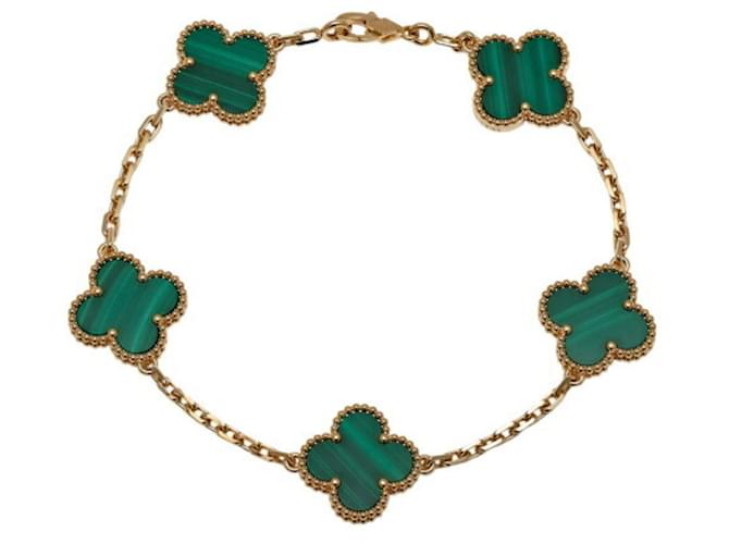 Van Cleef & Arpels Alhambra 5 Motif Charm Bracelet Yellow gold ref ...