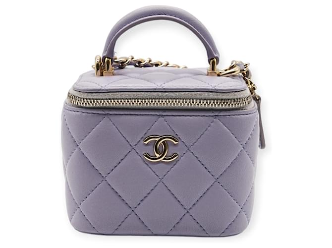 Chanel Mini Vanity Box Purple Leather ref.1751601 - Joli Closet