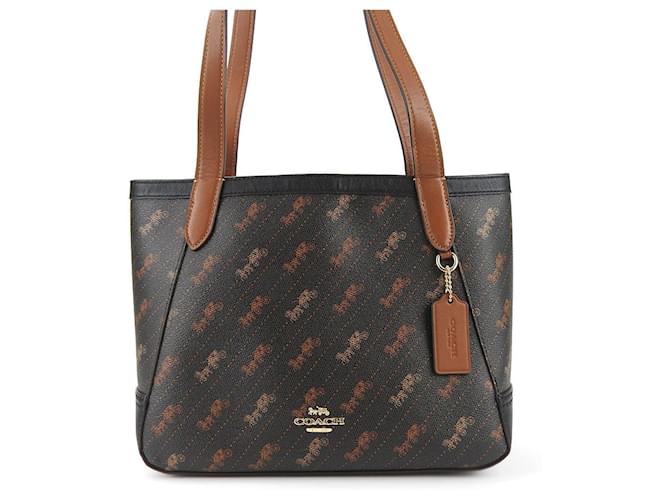 Coach Pvc Leather Tote Bag Brown Plastic ref.1751983 - Joli Closet