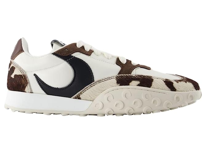 Ms Rise Sneakers - Marine Serre - Leather - Brown Pony-style calfskin ...