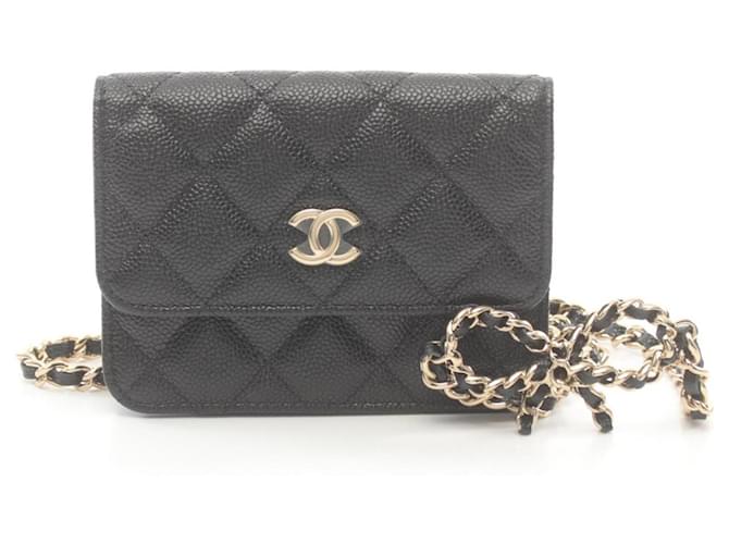 Chanel Matelasse Chain Belt Bag Black Leather ref.1753692 - Joli Closet