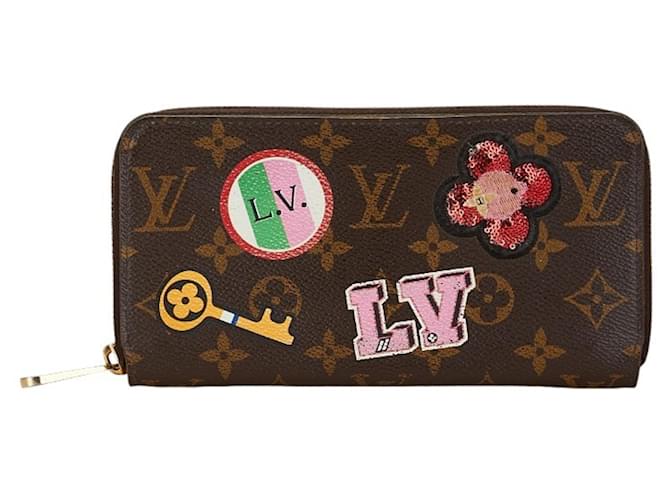 Louis Vuitton Monogram Patches Stories Zippy Wallet Brown Leather ...