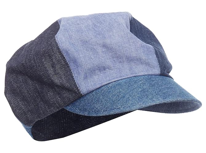 Dior blue denim patchwork logo baker newsboy hat ref.1756440 - Joli Closet