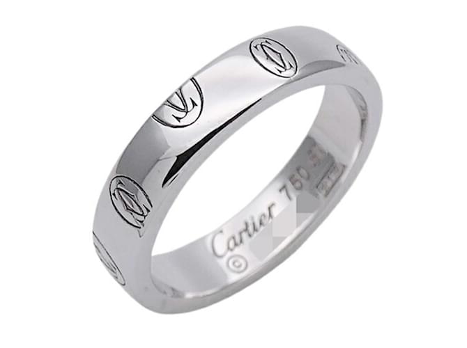 Cartier 18K White Gold Band Ring Golden ref.1756528 - Joli Closet