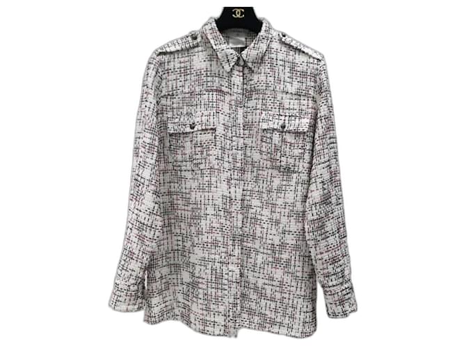 CHANEL Tweed Shirt Sz.46 Multiple colors ref.1759757 - Joli Closet