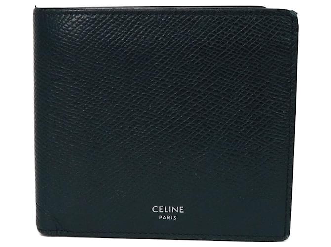 Céline Celine Bifold Wallet Calfskin Blue Leather ref.1763637 - Joli Closet