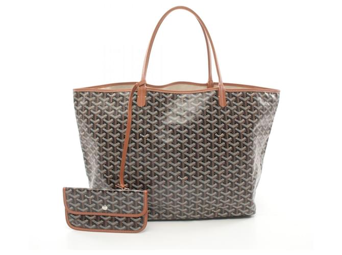 Sac tote Goyard Saint Louis GM Plastique Marron Noir Blanc ref.1772366 ...