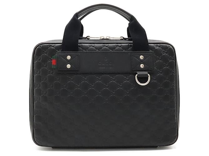 Gucci Rubber Leather PC Case Business Bag Black Plastic ref.1773016 ...