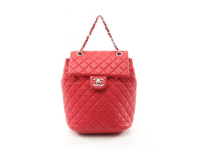 Timeless Chanel Matelasse Rucksack Backpack Red Leather ref.1773671 ...
