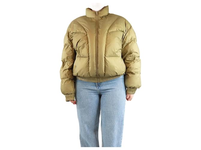Isabel Marant Etoile Khaki nylon puffer jacket - size UK 12 Polyamide ...