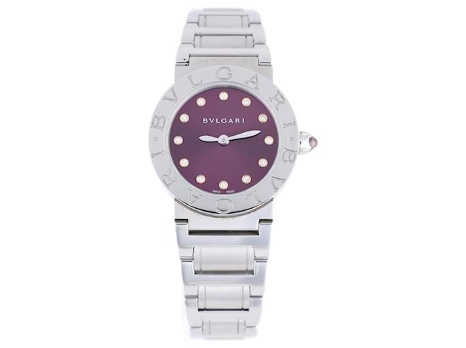 Bulgari Bvlgari BBL26S SS QZ Purple dial Steel ref.1788417 - Joli Closet