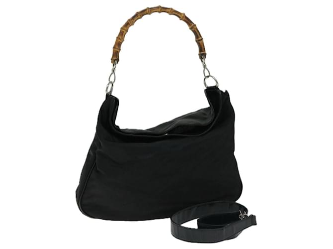 Sac à épaule GUCCI Bamboo Nylon 2way Noir 001 3754 1577 Auth 66619 ref.1788547 - Joli Closet