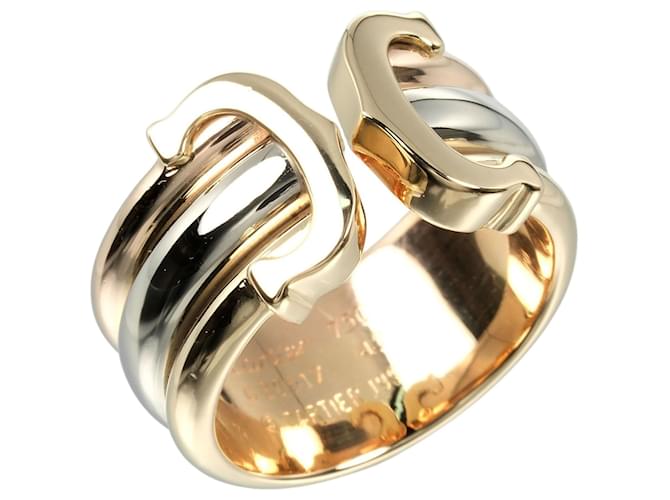 Cartier 2C Band Ring in 18K Gold White gold Yellow gold Pink gold ref ...