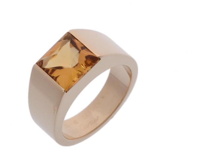 Bague Cartier Tank avec Citrine Or jaune Doré ref.1789645 - Joli Closet