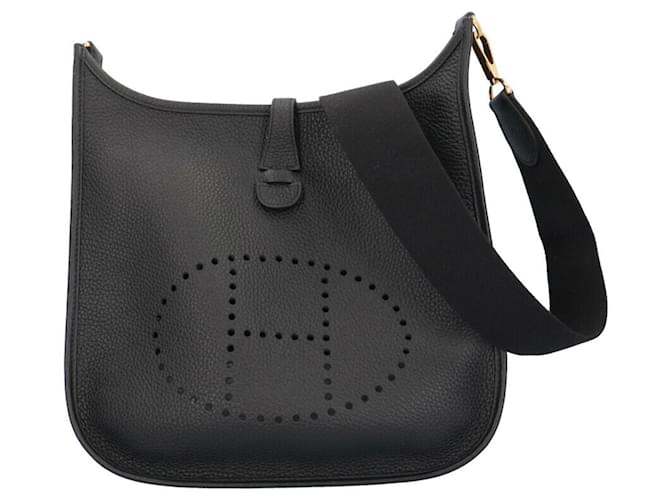 Hermès Hermes Evelyn III PM Shoulder Bag Black Leather ref.1791865 ...