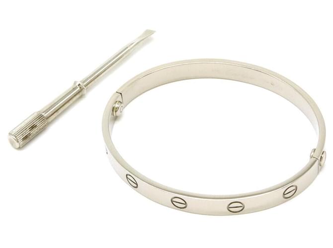 Cartier K18WG LOVE Bracelet Size 17 White Metal ref.1799983 - Joli Closet