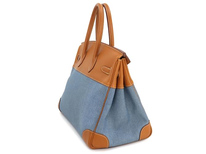 Hermès Hermes Birkin 35 Handbag in Toile Jean and Leather (Sold) - Joli ...