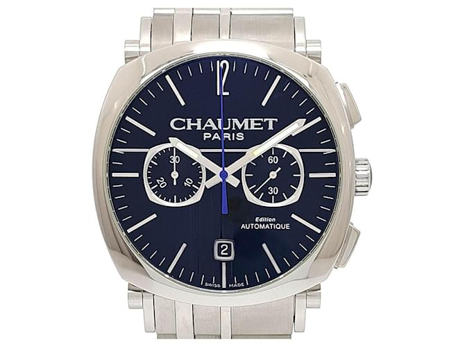 Chaumet Stainless Steel Automatic Watch 1229 Black Metal ref.1815800 ...