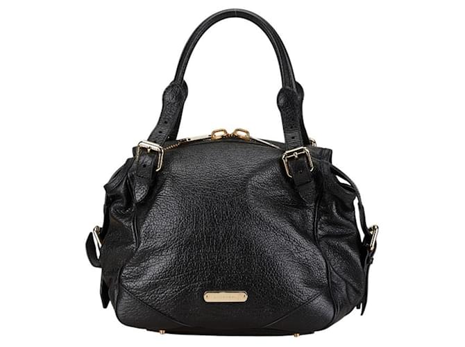 Burberry Plate Tote Bag in Black Leather ref.1816302 - Joli Closet