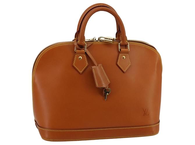 LOUIS VUITTON Nomad leather Alma Hand Bag Brown M85394 LV Auth 100163 ...