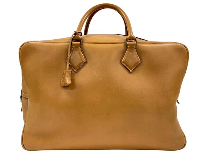Hermès Hermes Plume 45 Boston Bag Brown Leather ref.1838713 - Joli Closet