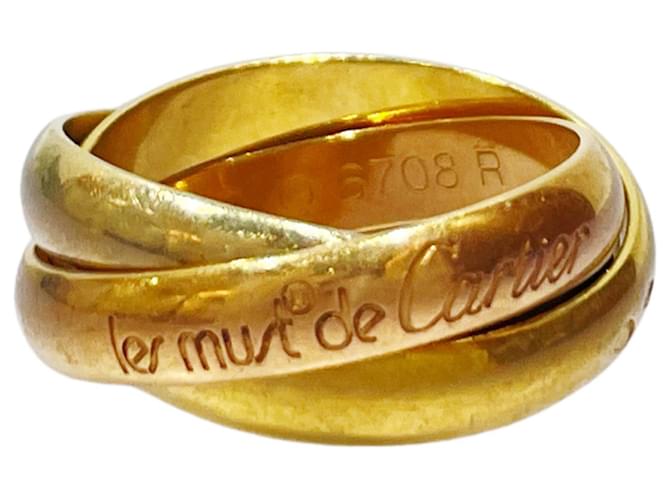 Cartier Trinity Three Colors Band Ring White gold Yellow gold Pink gold ...
