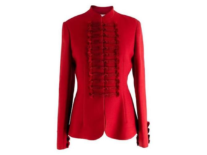 Dior Red Toggle Front Wool Blend Blazer ref.1840005 - Joli Closet