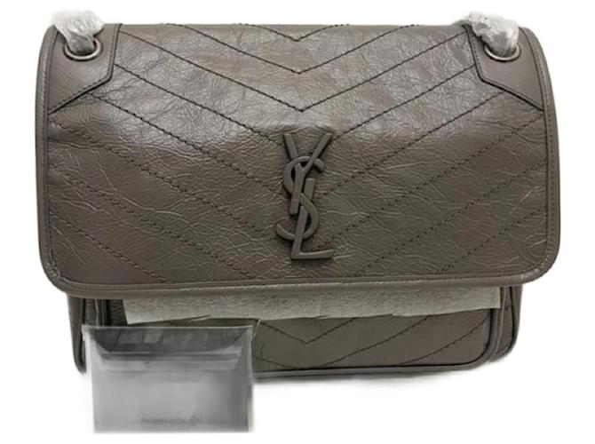Yves Saint Laurent Niki Grey Leather ref.1840459 - Joli Closet