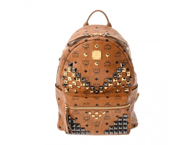MCM Studded Backpack in Camel Leather ref.1841587 - Joli Closet