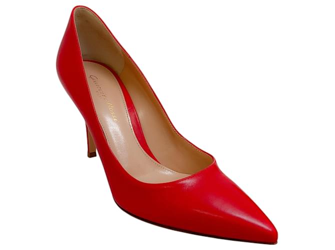 Gianvito Rossi Tabasco Red Leather Gianvito 85 Pumps ref.1843079 - Joli ...