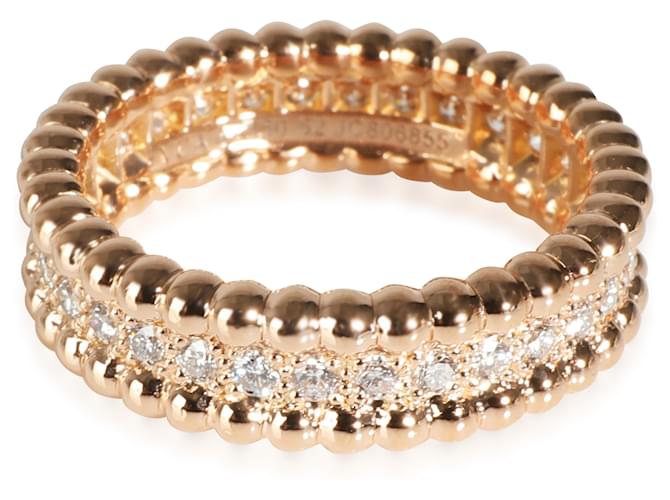 Van Cleef & Arpels Perlee Ring in 18k Rose Gold 0.49 CTW Pink gold ref ...
