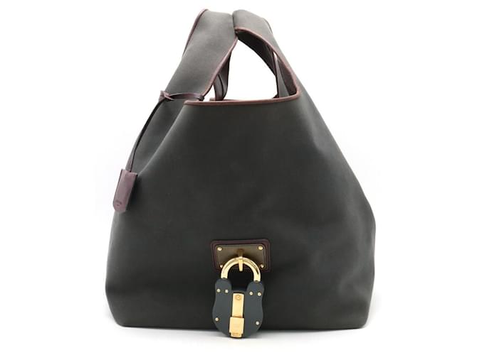 Loewe Canvas Leather Tote Bag Grey Cloth ref.1851556 - Joli Closet