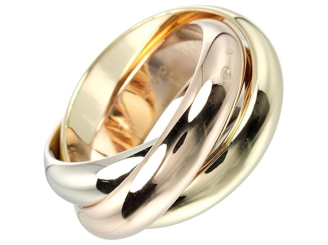 Cartier Trinity Ring K18 Gold 8 Golden Metallic Metal ref.1853039 ...