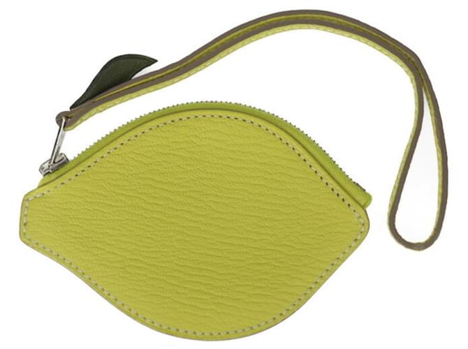 Hermès Hermes Tutti Frutti Coin Purse Golden Yellow Diamond ref.1853537 ...
