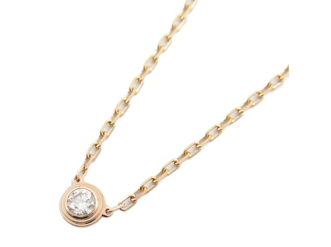 Cartier Amour Small Diamond Necklace Golden Pink gold ref.1857693 ...