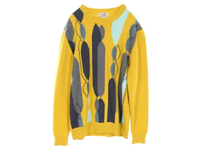 Hermès Hermes Cashmere Knitwear Top Yellow ref.1859020 - Joli Closet