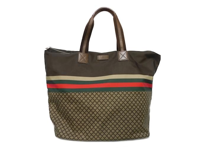 Gucci Diamante Tote Bag Brown Nylon ref.JC1861738 (Sold) - Joli Closet