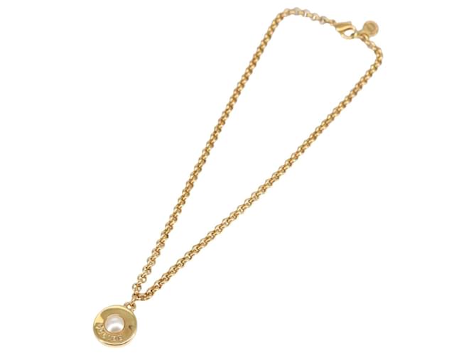 Céline CELINE Pearl Necklace metal Gold Auth ar12965 Golden ref.1862337 ...