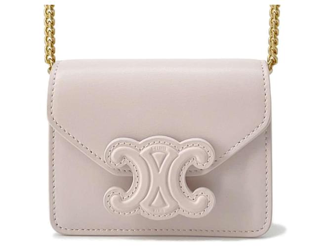 Céline Celine Chain Shoulder Bag Triomphe Leather Pink ref.1862932 ...