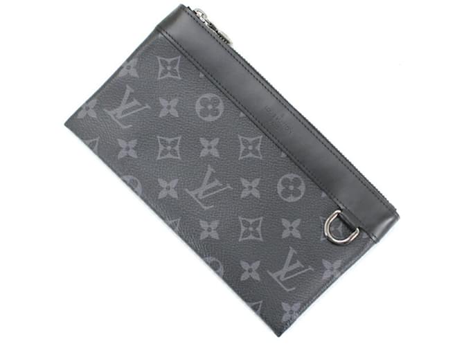 Louis Vuitton Monogram Eclipse Clutch Bag Black Cloth ref.1864402 - Joli Closet