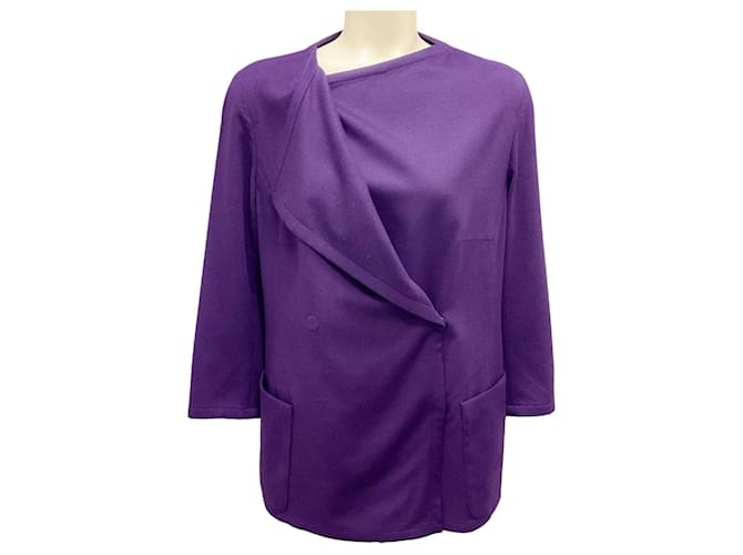 Akris Punto Purple Wool and Angora Jacket ref.1865842 - Joli Closet
