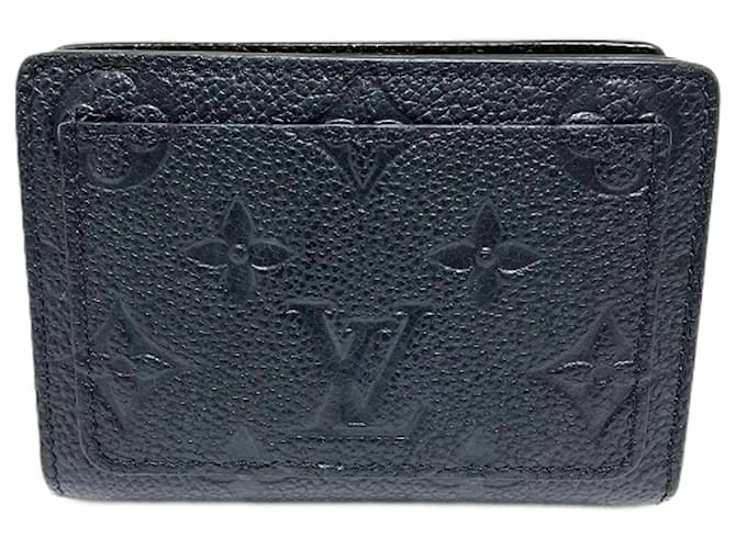 Louis Vuitton Monogram Empreinte Bi-Fold Wallet Black Leather ref ...