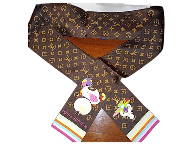 Louis Vuitton Superflat Characters LV x TM Headband Dark brown Silk ref ...
